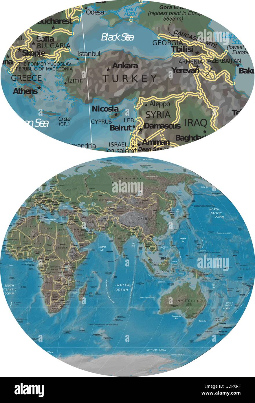 Map Satellite Geography Turkey High Resolution Stock Photography and ...