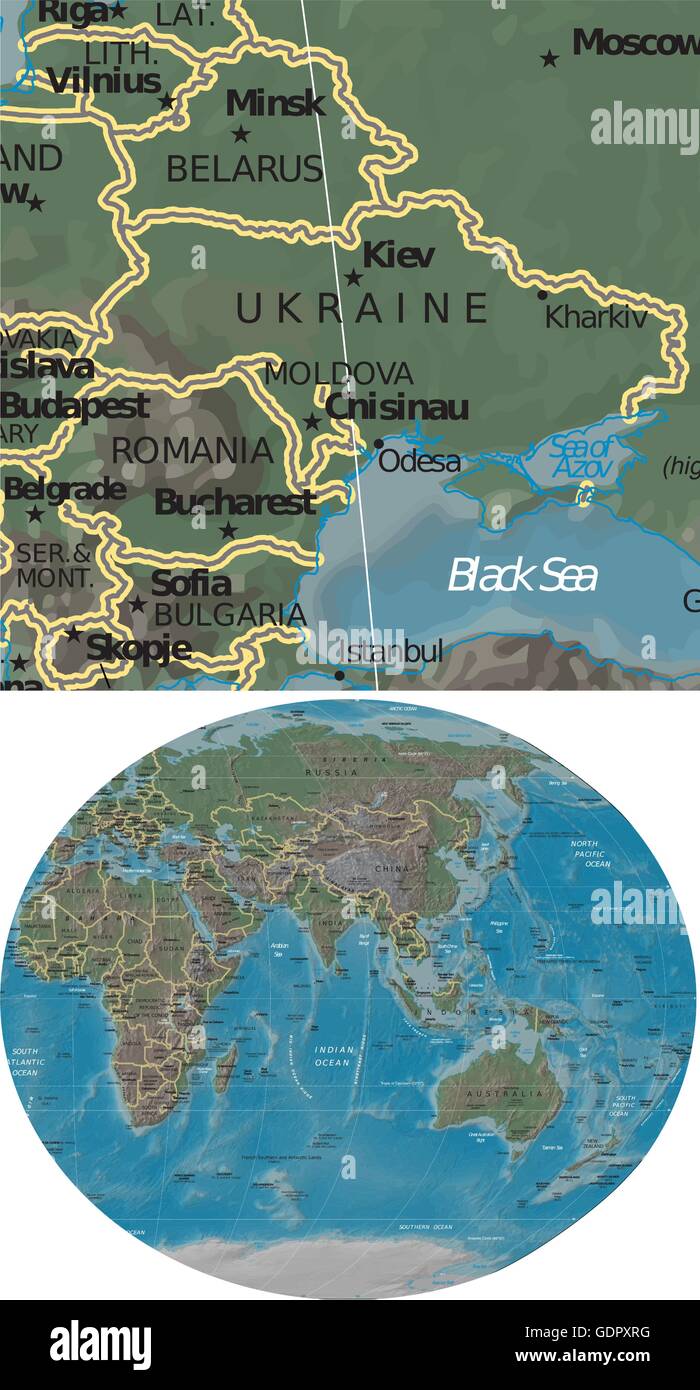 World Map Historic Asia Stock Vector Images - Alamy