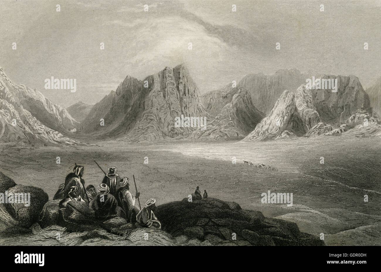 Antique 1867 engraving, Mount Sinai and the Plain. SOURCE: ORIGINAL ...