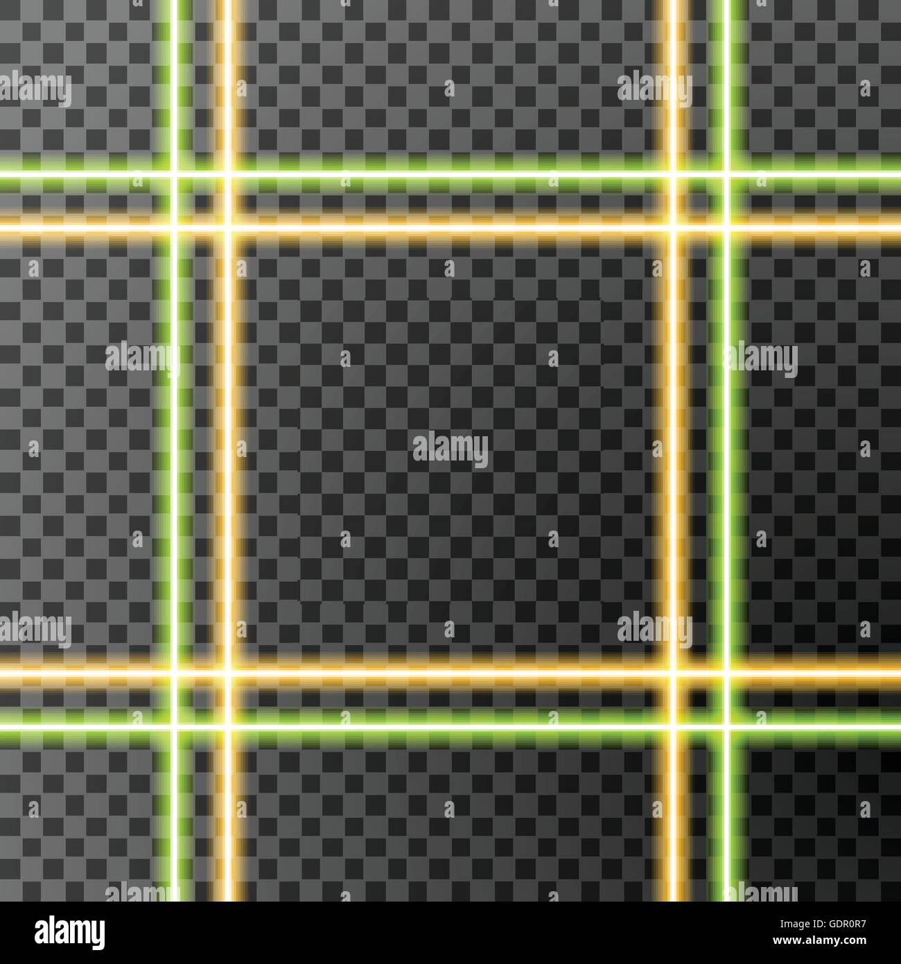 Abstract bright neon light transparent stripes background. Green and ...