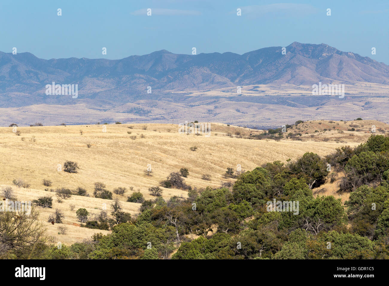 The Santa Rita Mountain foothills sprawled out below the Whetstone ...