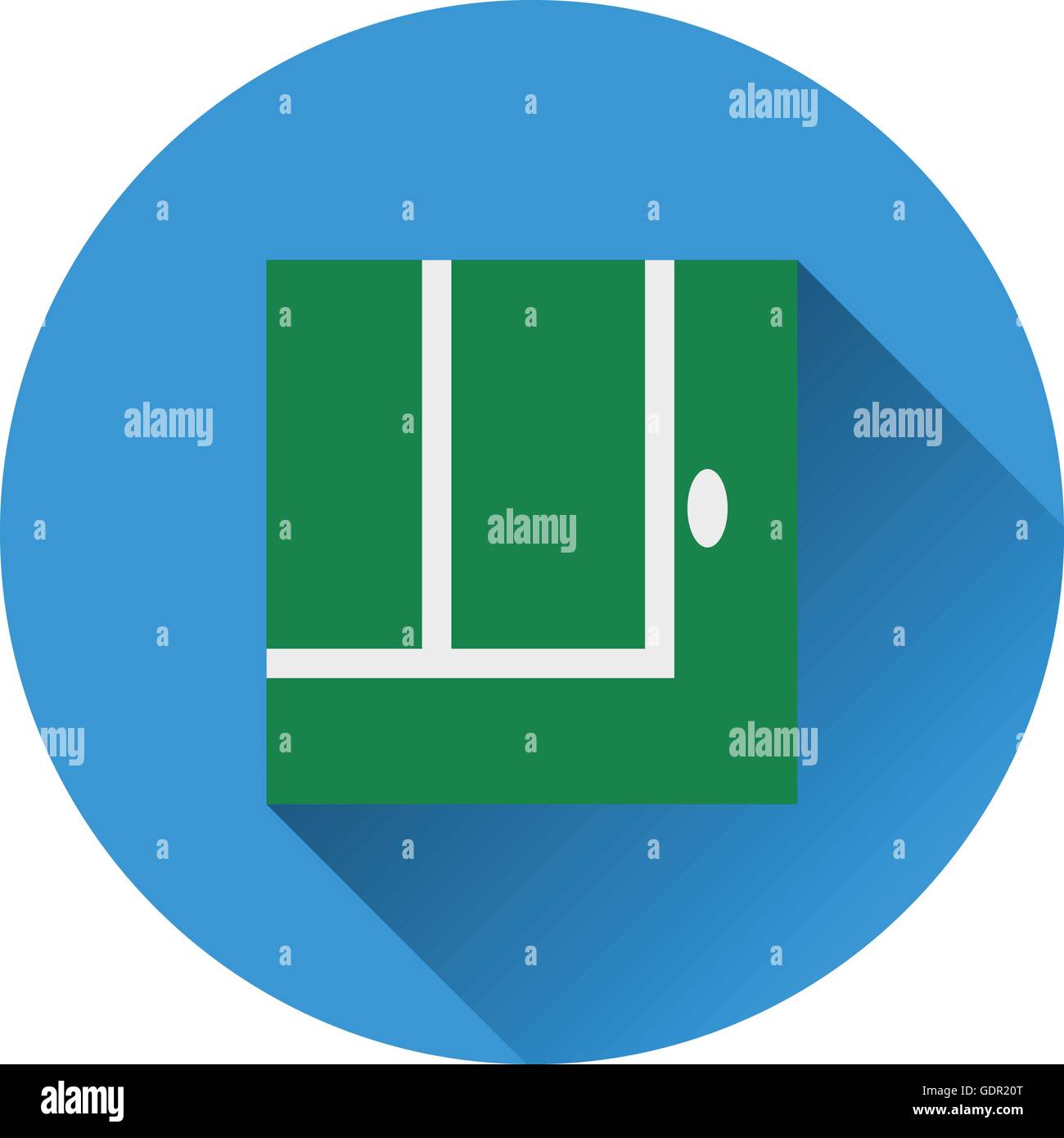 Tennis replay ball out icon. Flat color design. Vector illustration ...