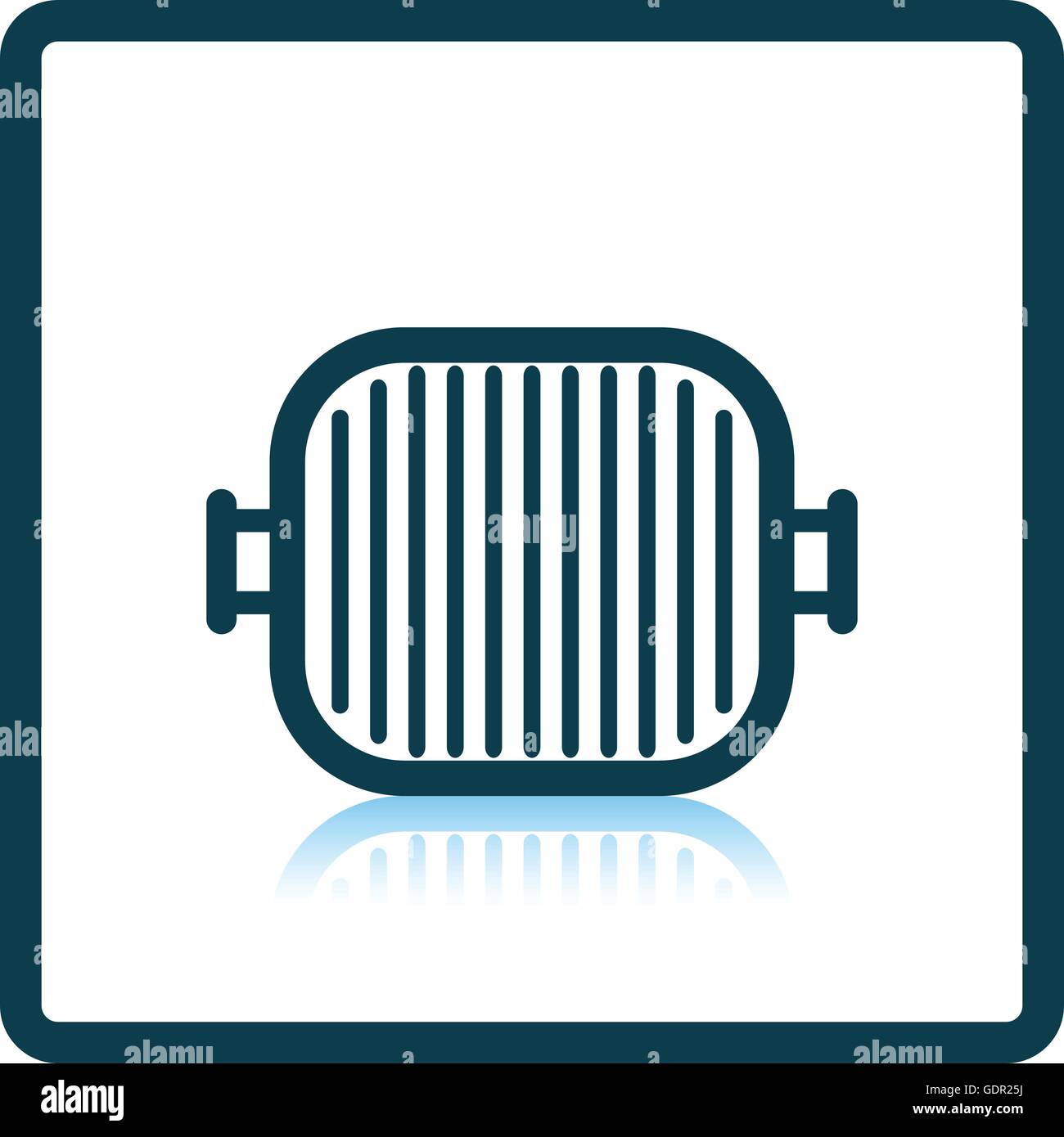 Grill pan icon. Shadow reflection design. Vector illustration Stock ...