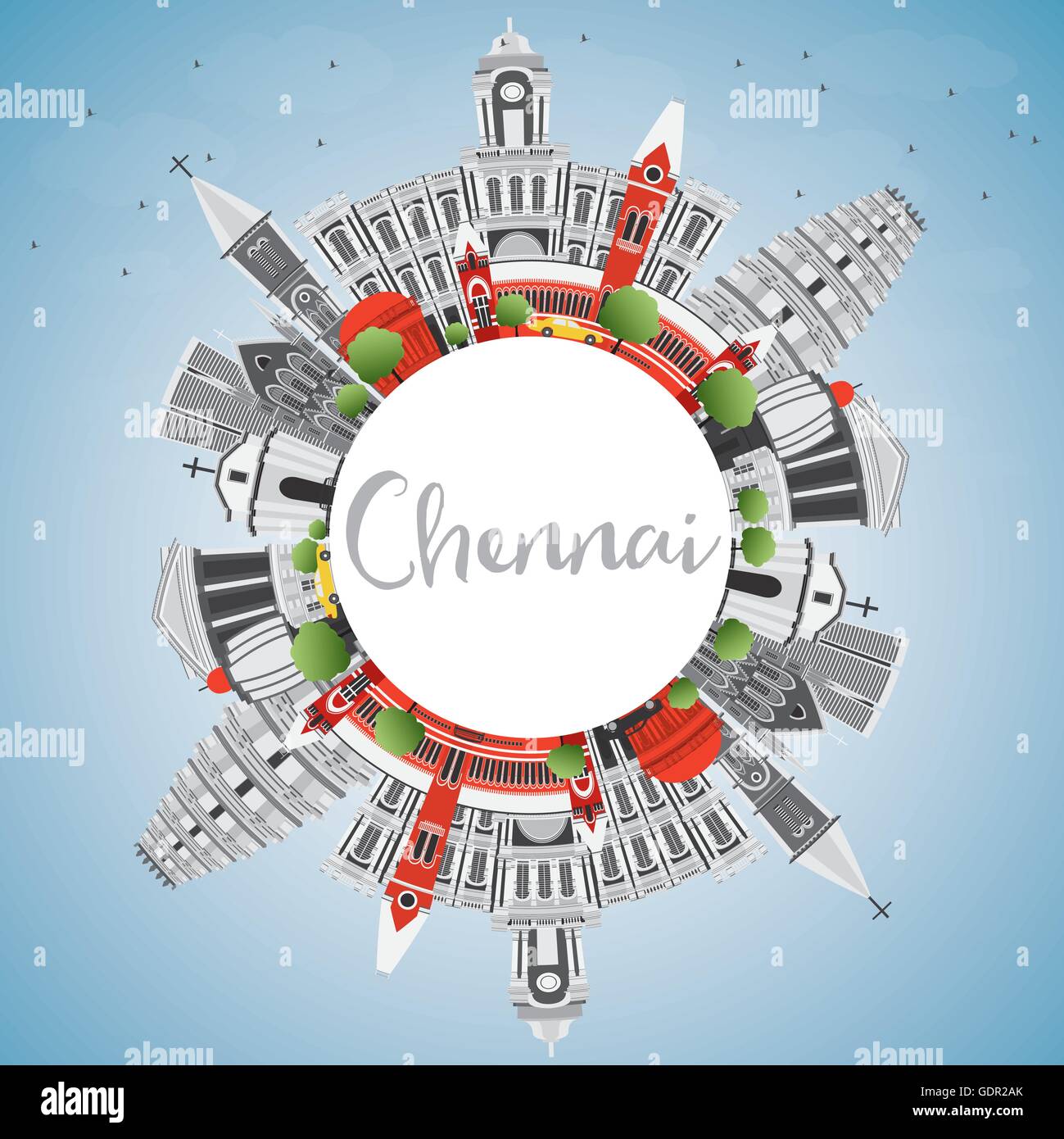 Chennai skyline Stock Vector Images - Alamy