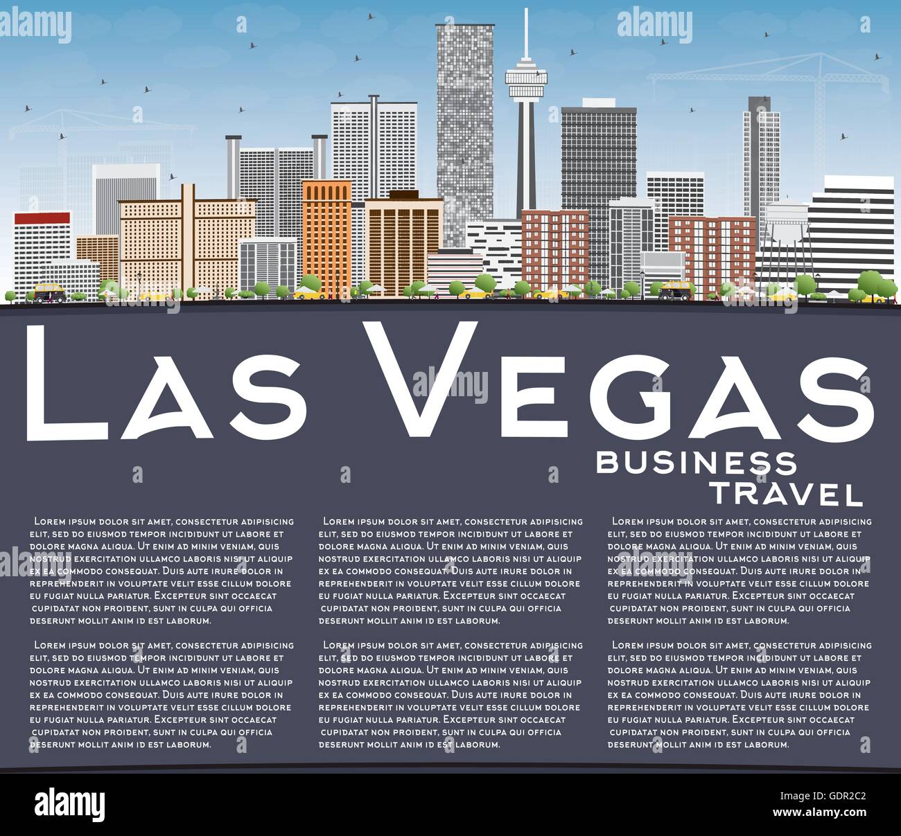Las vegas, sky view Stock Vector Images - Alamy