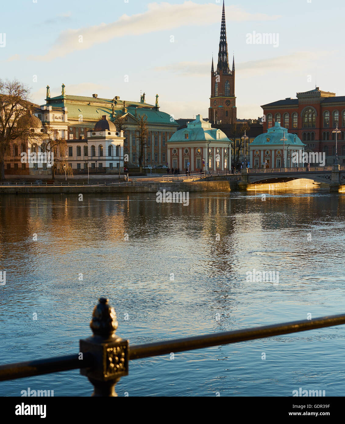 Vasabron bridge looking towards Gamla Stan and Riddarholmen, with the ...