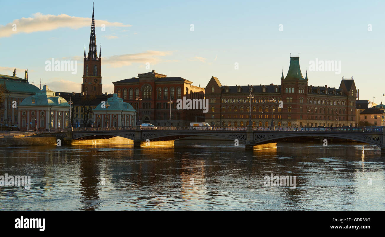 Vasabron bridge (opened in 1878) and the islands of Gamla Stan and ...