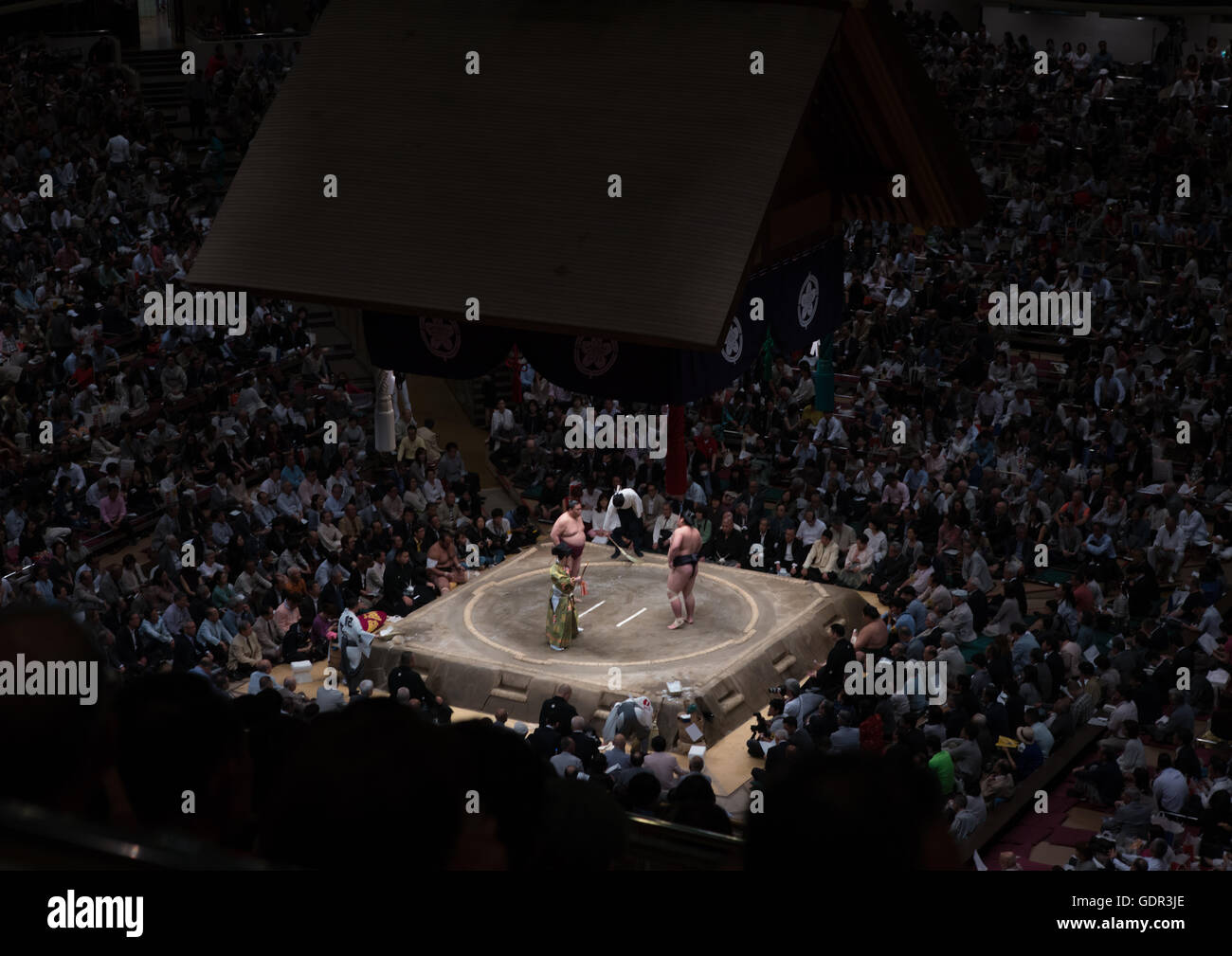Overview image of the interior of the ryogoku kokugikan sumo arena ...