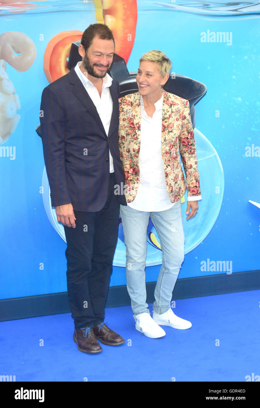 Ellen DeGeneres, Dominic West at the 'Finding Dory' film premiere ...