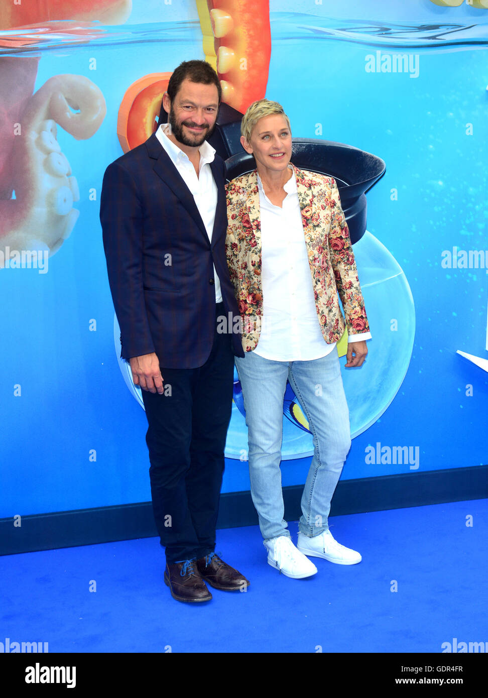 Ellen DeGeneres, Dominic West at the 'Finding Dory' film premiere ...