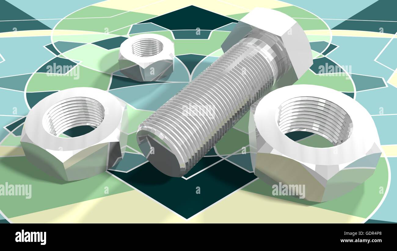 nuts and bolt on textured background Stock Photo - Alamy