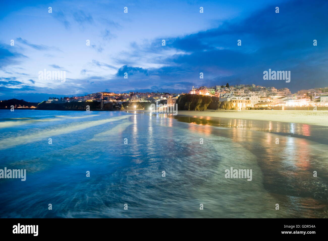 geography / travel, Portugal, Albufeira, city view with beach ...