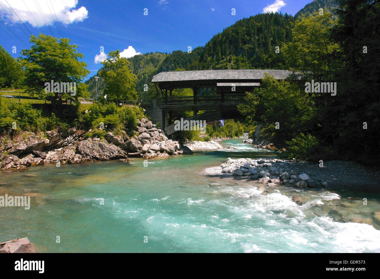 geography / travel, Germany, Bavaria, landscapes, Alps, Ostrach, bridge ...