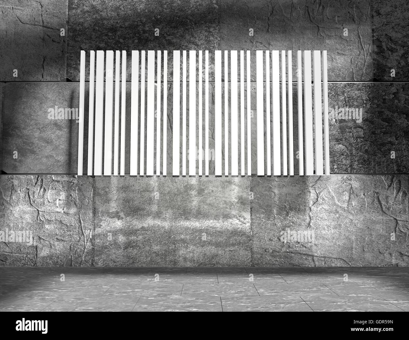 Bar code on concrete wall Stock Photo - Alamy