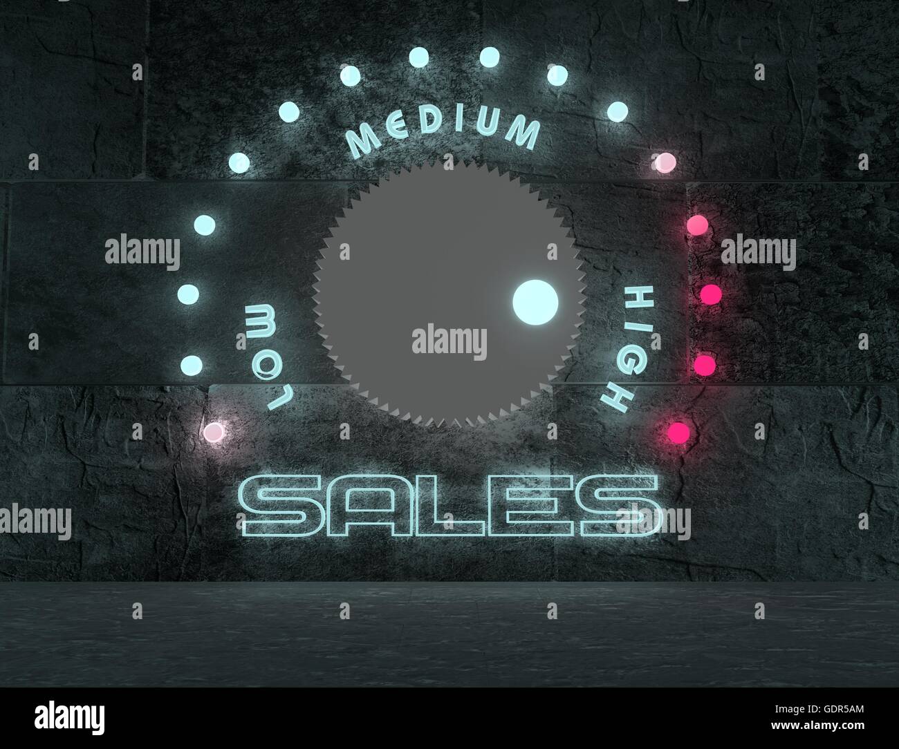 regulator with neon shine scale and flash marks Stock Photo - Alamy