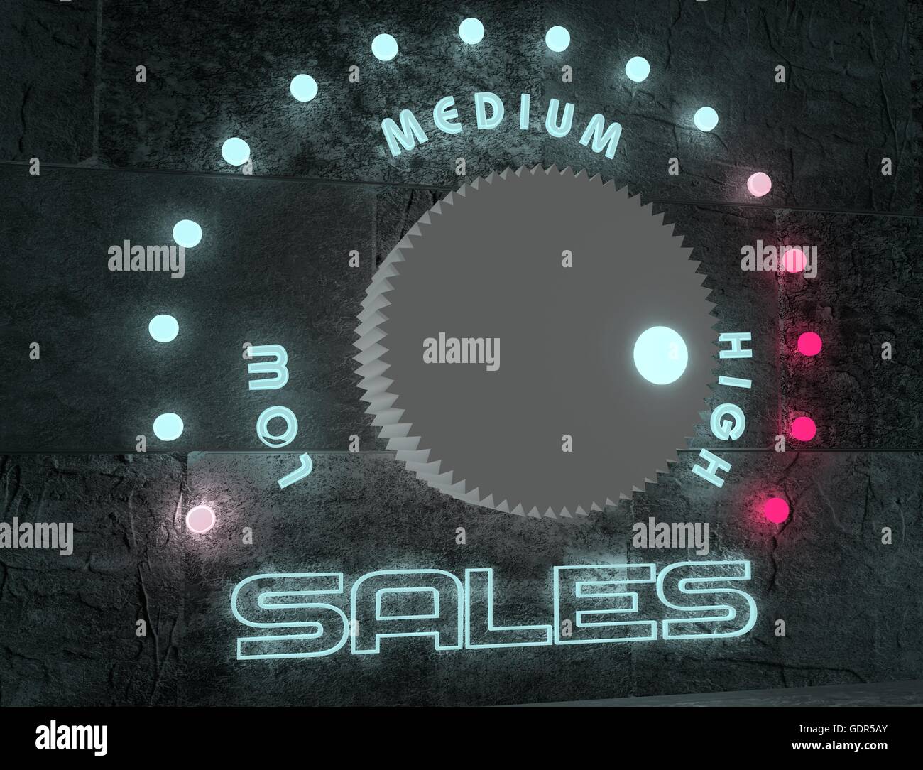 regulator with neon shine scale and flash marks Stock Photo - Alamy