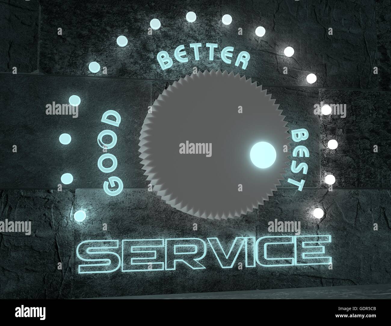 service regulator with neon shine scale and flash marks Stock Photo - Alamy