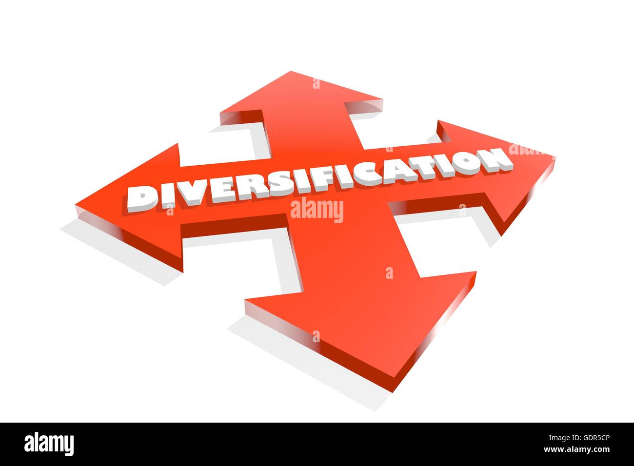 arrow cross with word diversification Stock Photo - Alamy