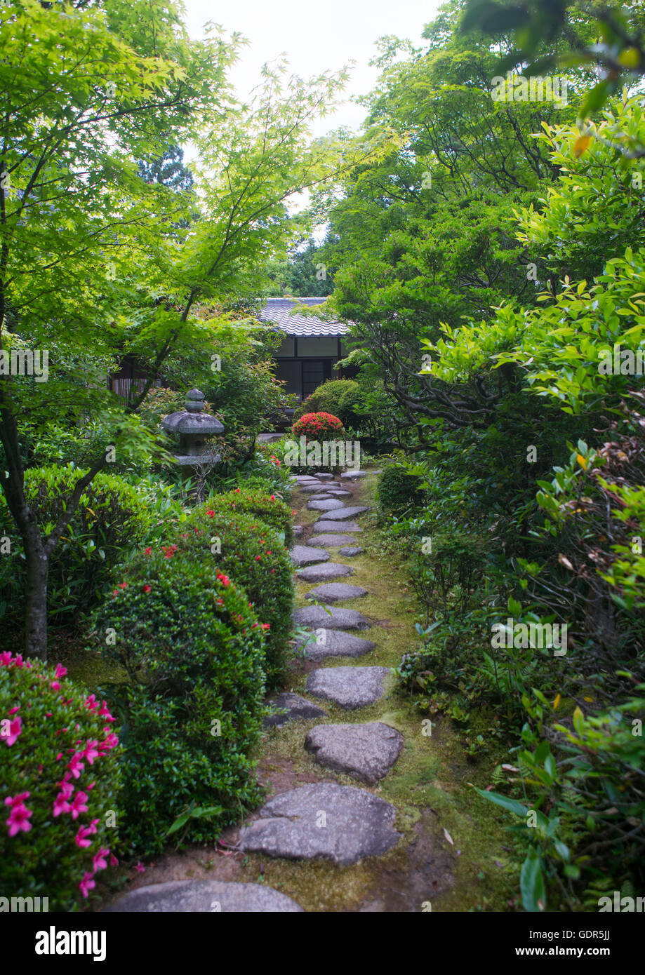 Garden in koto-in zen buddhist temple in daitoku-ji, Kansai region ...