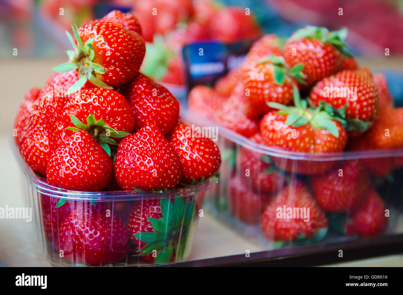 Strawberry at market Stock Photo - Alamy