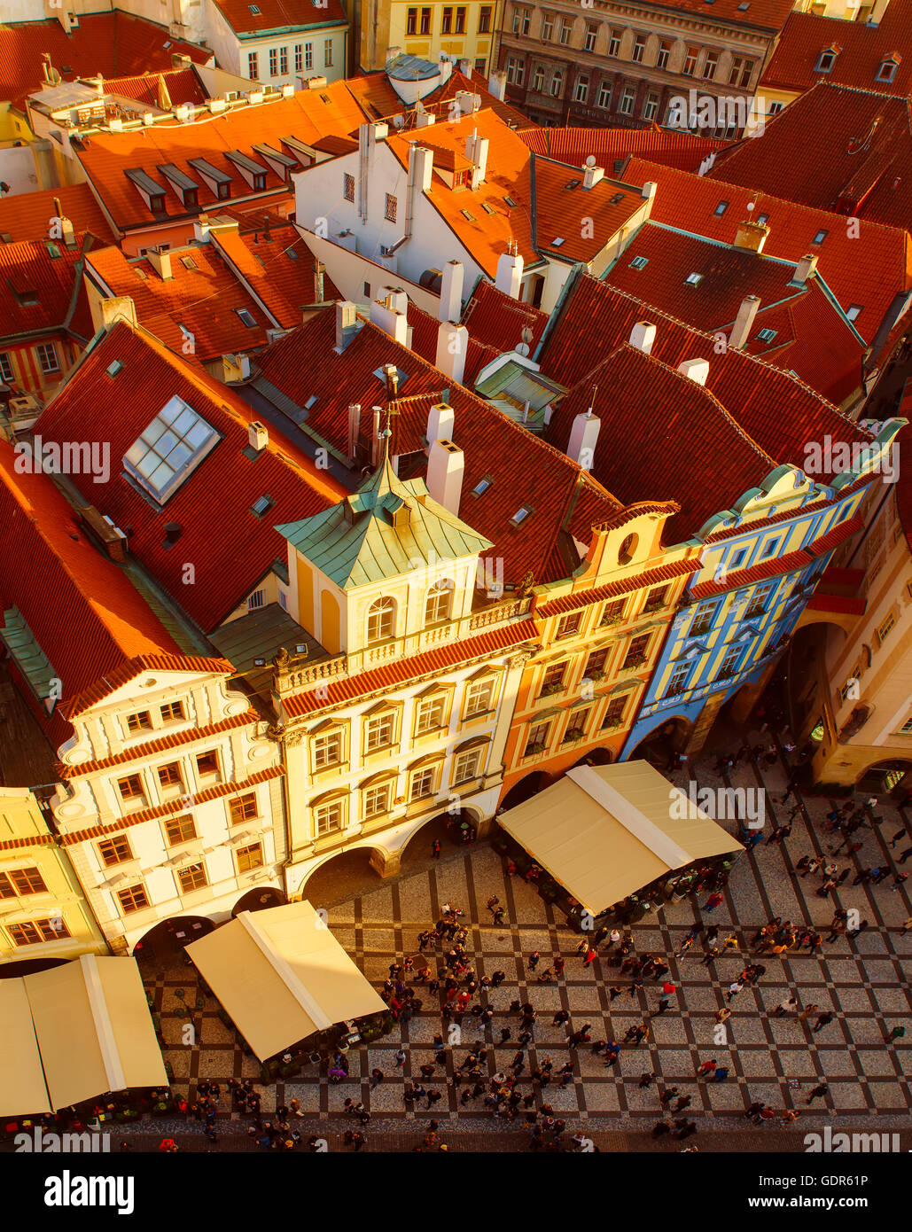 Red Prague roofs Stock Photo - Alamy