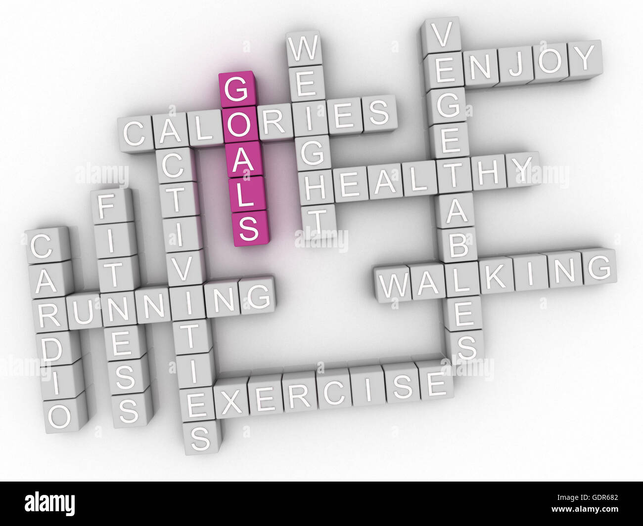 3d image Goals word cloud concept Stock Photo - Alamy