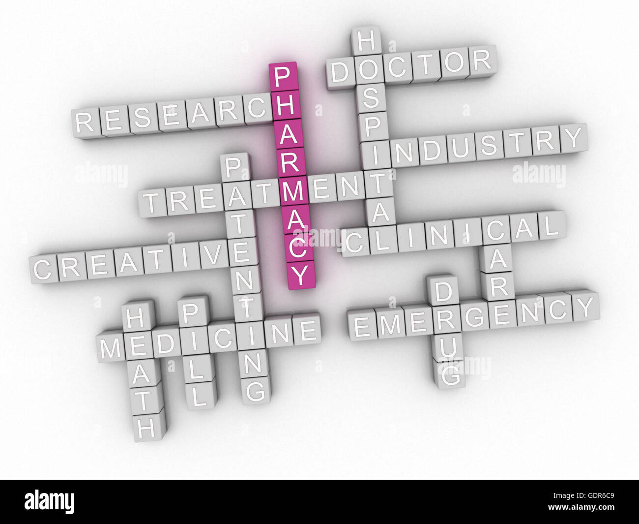 3d image Pharmacy word cloud concept Stock Photo - Alamy