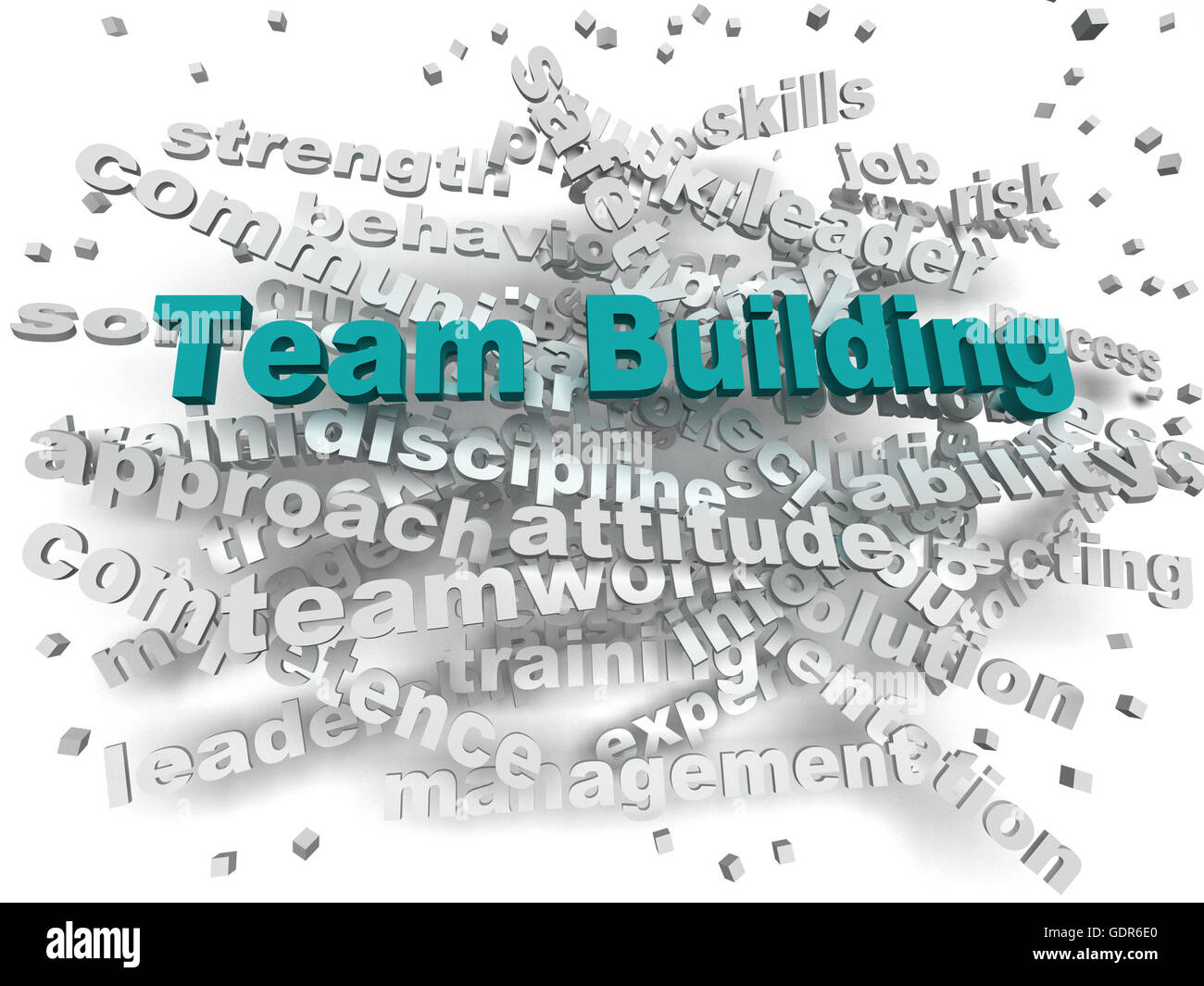 3d image Team Building word cloud concept Stock Photo - Alamy