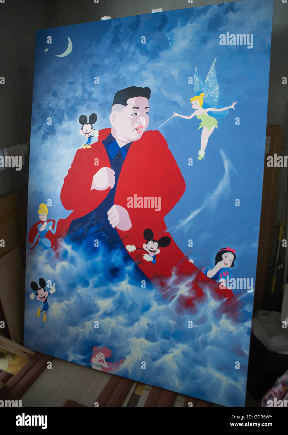 Kim il-sung sun and disney characters by sun mu artist, National ...