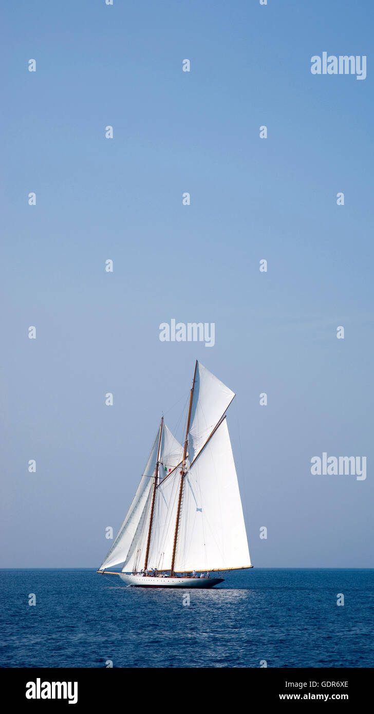 Sailboat on sea Stock Photo - Alamy