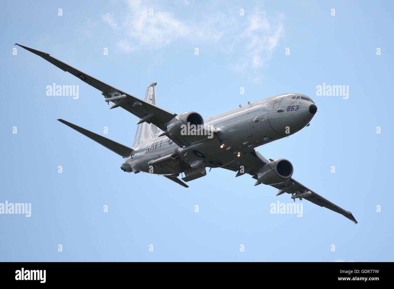 US Navy Boeing P-8A Poseidon (737-8FV) 168853 is demonstrated at ...