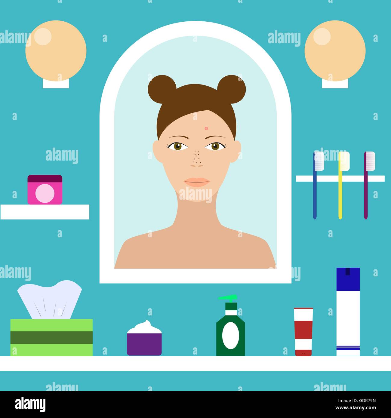 Skin problems Vector illustration Stock Vector Image & Art - Alamy