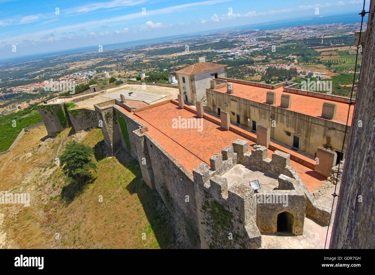 Palmela, Palmela castle now Pousada-hotel, Setubal district. Serra de ...