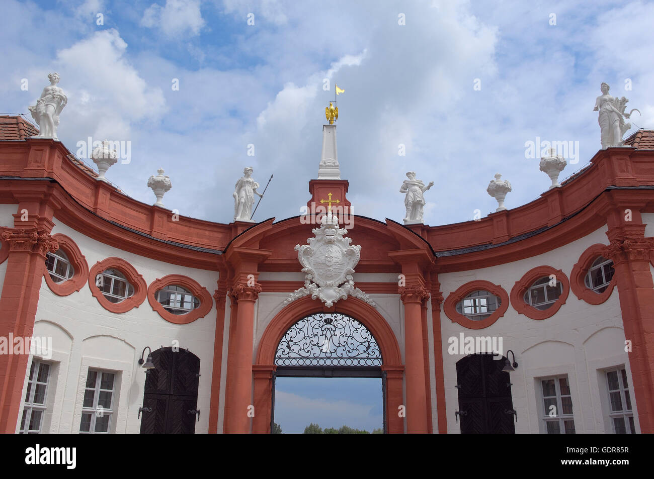 Seehof Castle, Entrance and orangery, Memmelsdorf near Bamberg, Upper ...