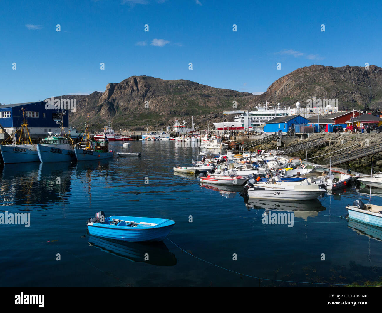 Sisimiut fishing harbour West Greenland Stock Photo - Alamy