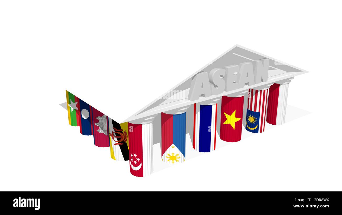 Asean flags Cut Out Stock Images & Pictures - Alamy