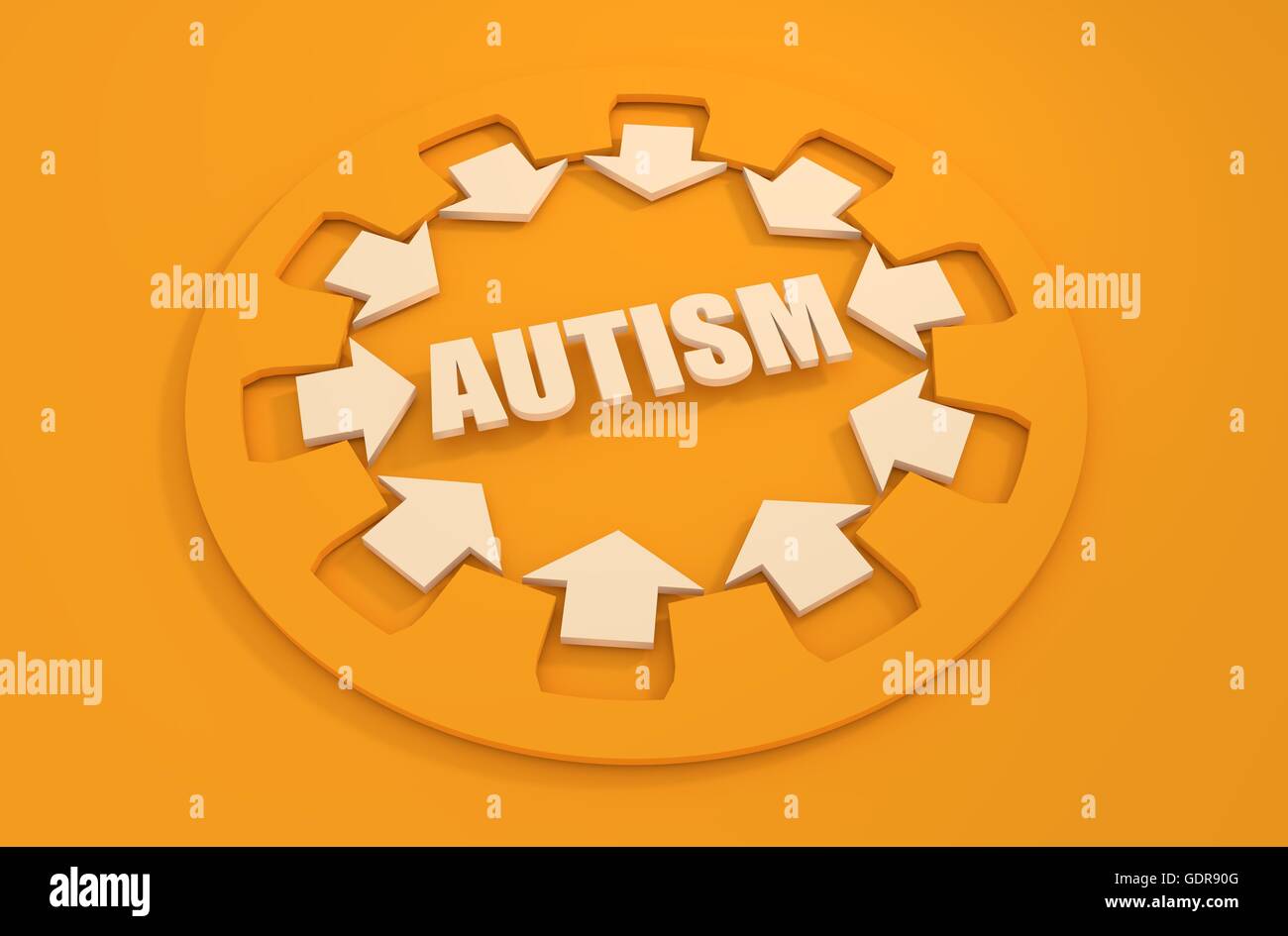 Icon flat design. Autism disorder Stock Photo - Alamy