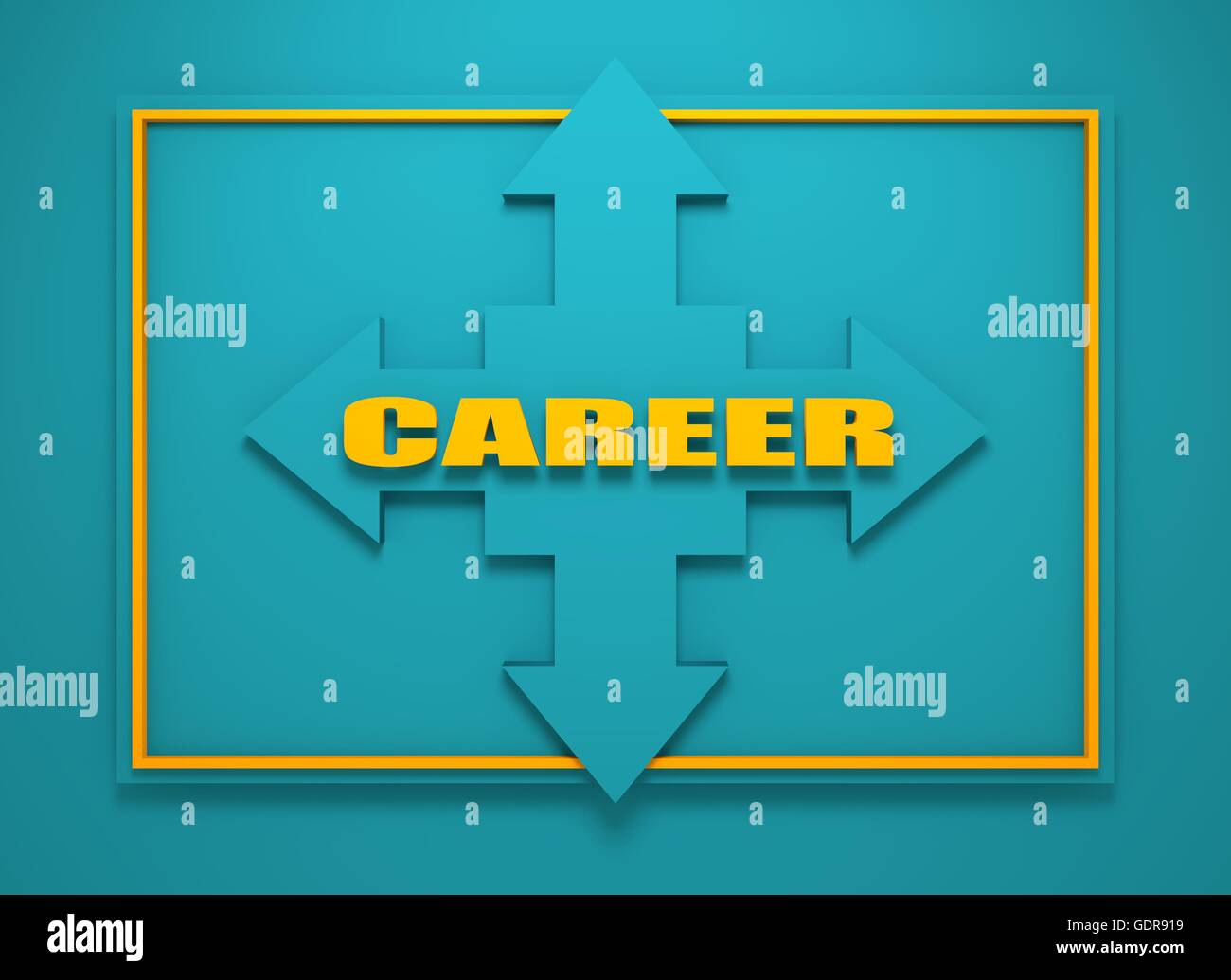 arrow cross with word career Stock Photo - Alamy