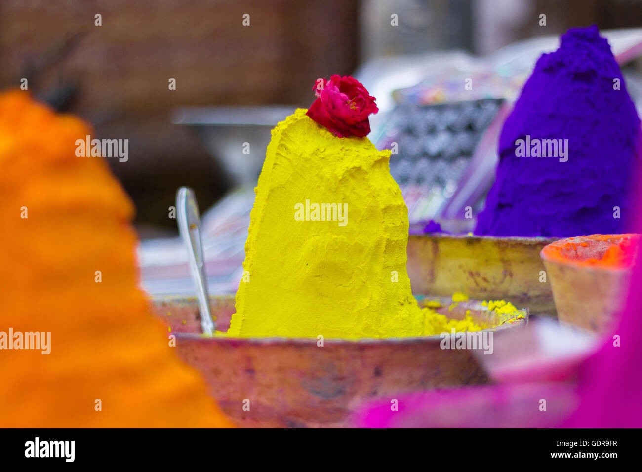 Holi colours, Coloured powder, India, Asia Stock Photo - Alamy