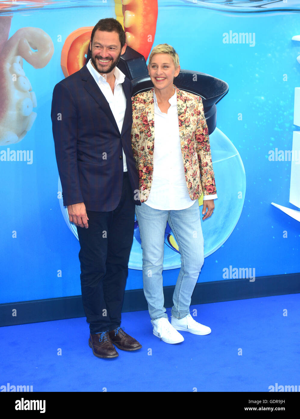 Ellen DeGeneres, Dominic West at the 'Finding Dory' film premiere ...
