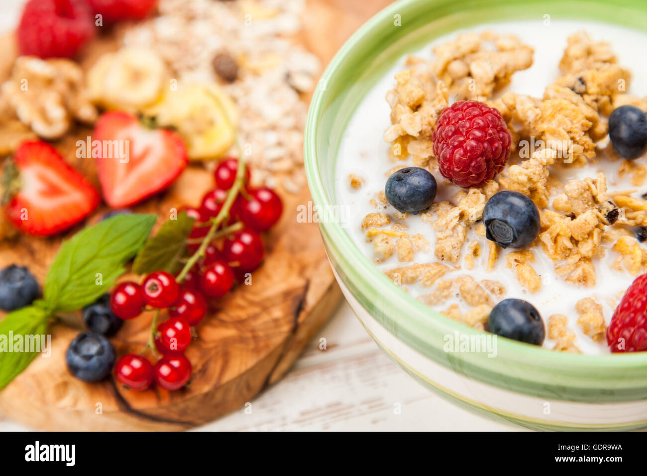 Muesli with berries Stock Photo - Alamy