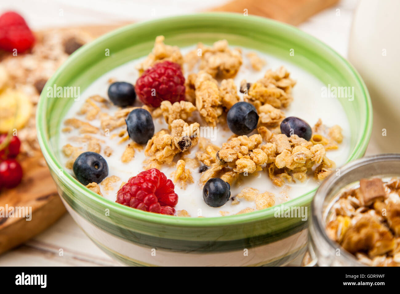 Muesli with berries Stock Photo - Alamy