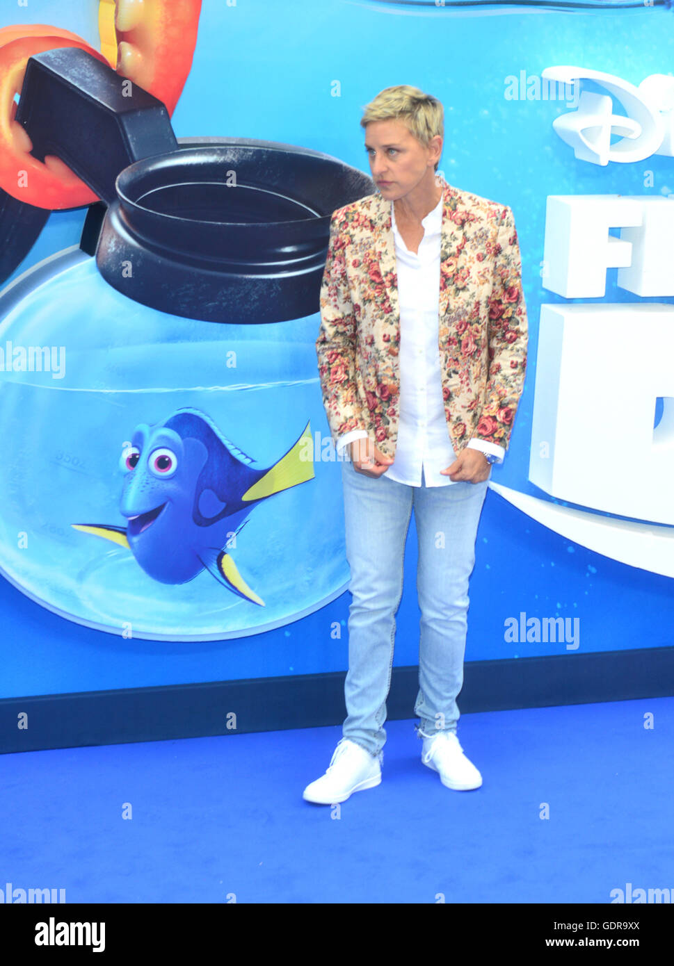 Ellen DeGeneres at the 'Finding Dory' film premiere, London Stock Photo ...