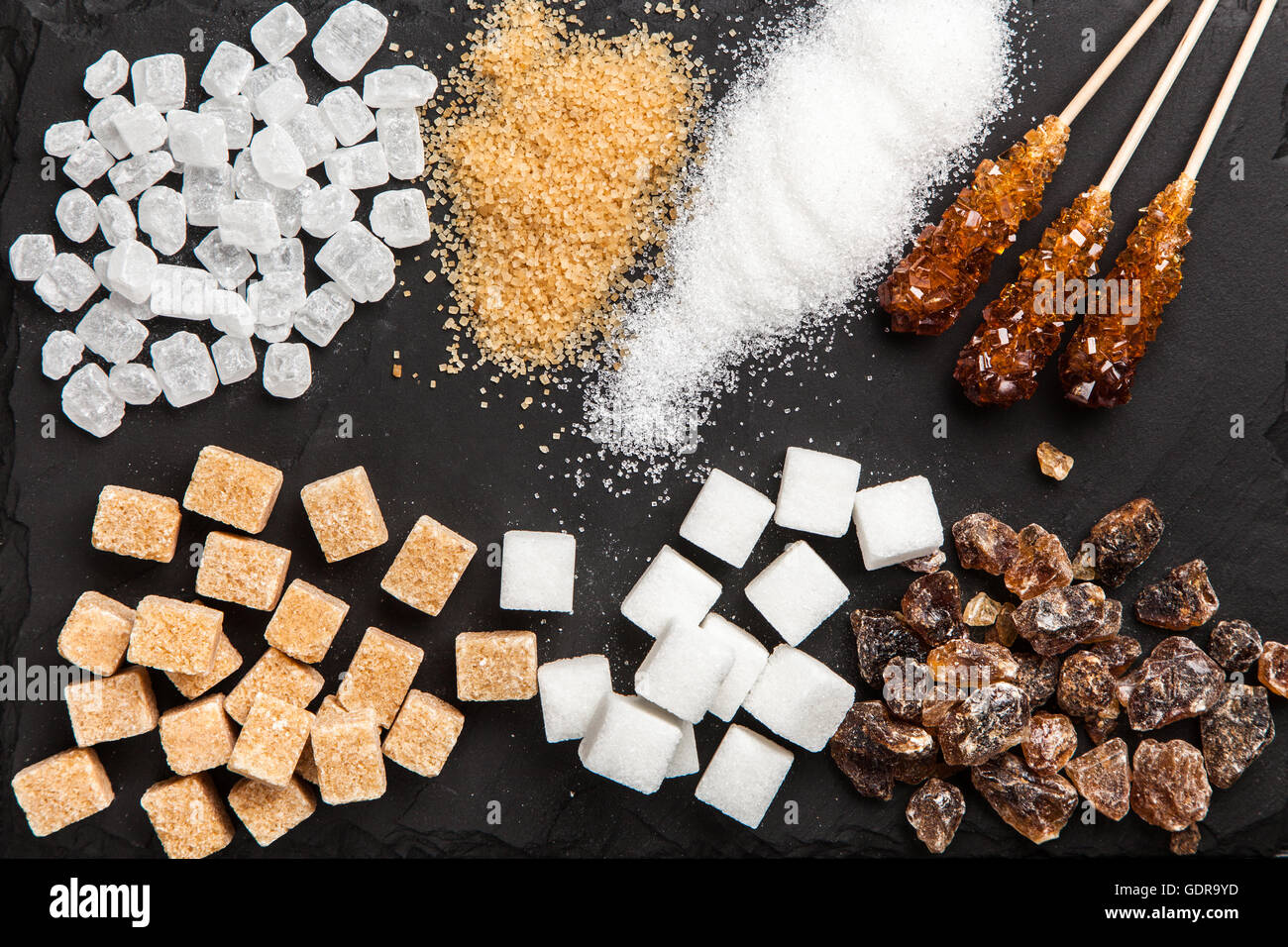 DIfferent types of sugar Stock Photo - Alamy