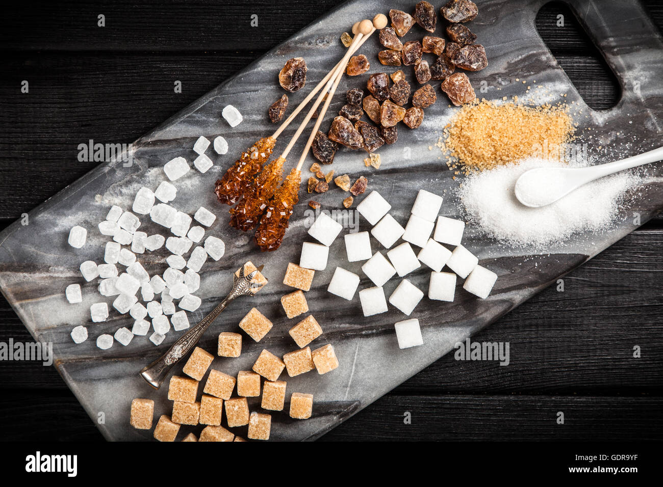 DIfferent types of sugar Stock Photo - Alamy