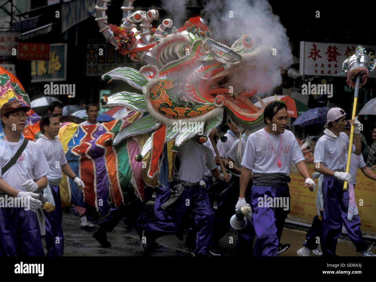 the Dragon festival at the Chinese newyear in Hong Kong in the south of ...