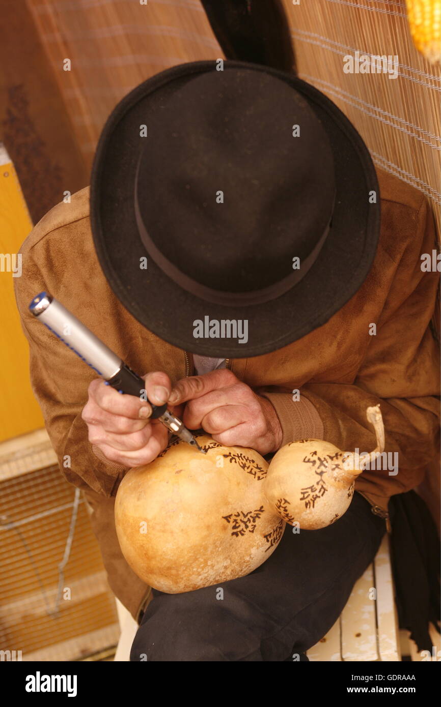 A Handycraft Shop at a Market in the mountain Village of Tejeda in the ...