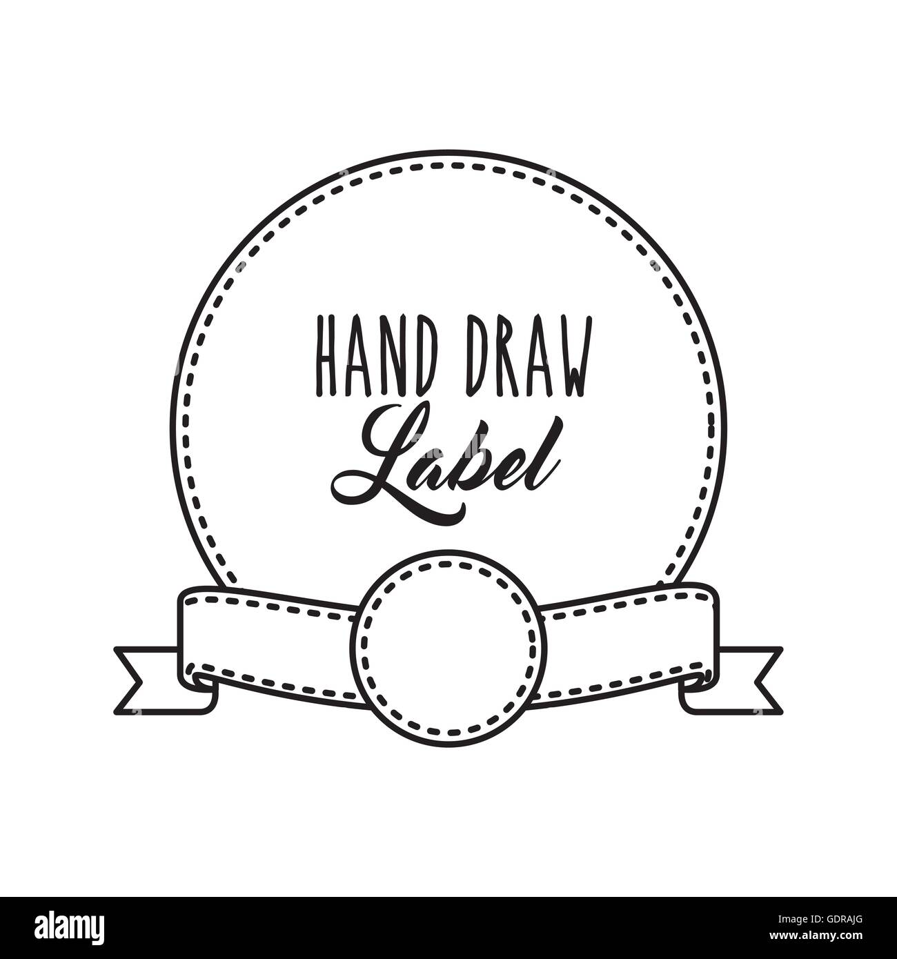 Label decoration hand draw rustic Stock Vector Images - Alamy