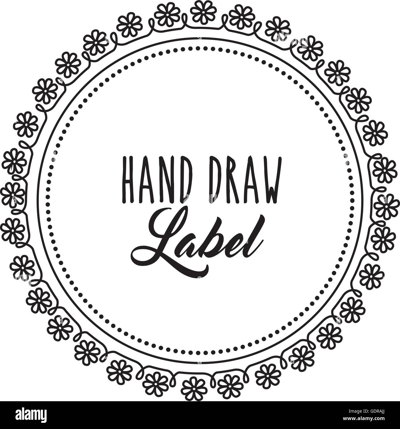 Label decoration hand draw rustic Stock Vector Images - Alamy
