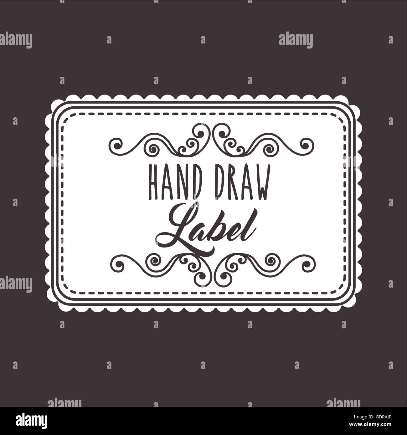Label decoration hand draw rustic Stock Vector Images - Alamy